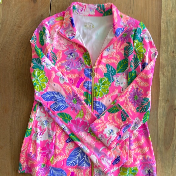 Lilly Pulitzer | Jackets & Coats | Lilly Pulitzer Luxletic Zip Up ...